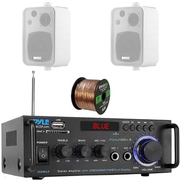 Monoprice Wall Mount Music Amplifier, 40 Watts With Touch Screen ...