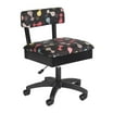 Arrow Adjustable Hydraulic Swivel Chair for Sewing, Crafting, & Storage ...