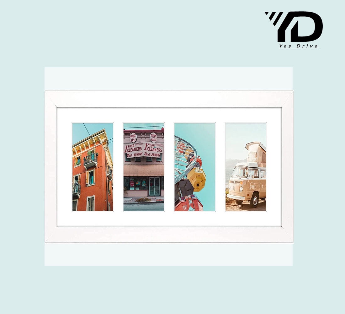 Photo Wood Collage Frame with Real Glass - Walmart.com