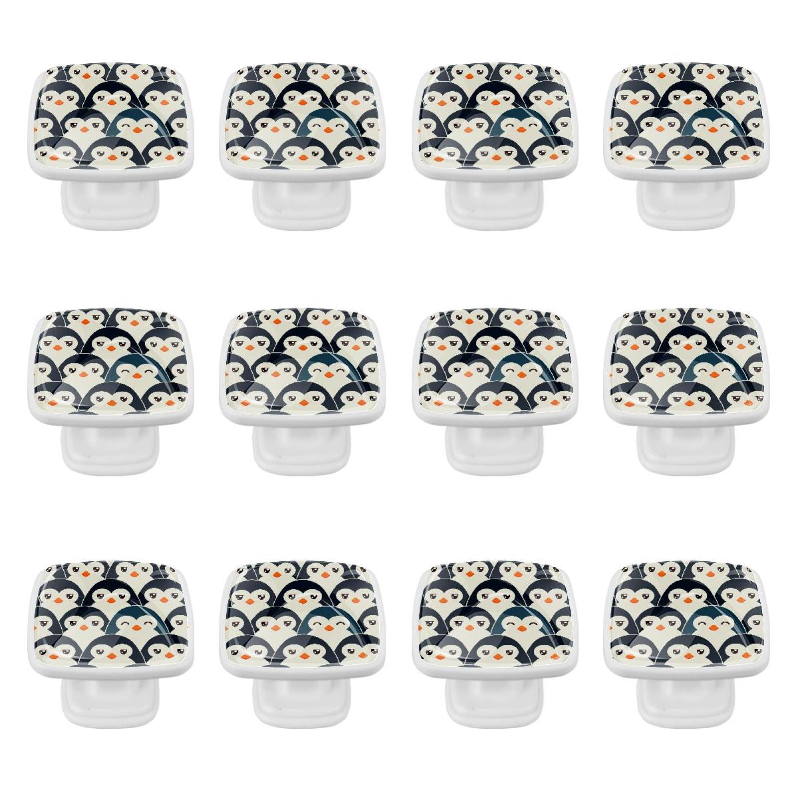 12 Pieces Drawer Pulls Handle Square Wardrobe Cabinet Penguin Knobs ...