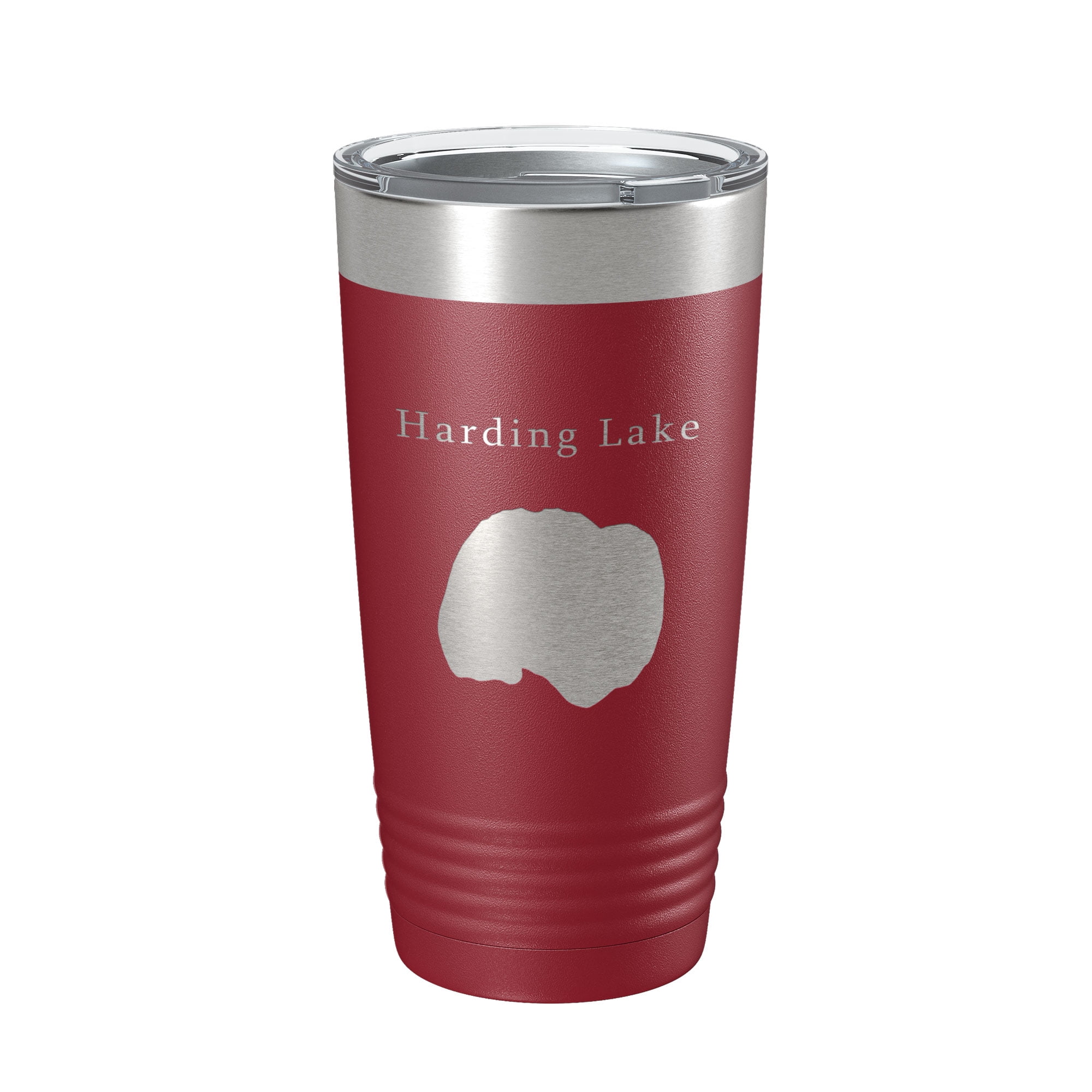 Harding Lake Map Tumbler Travel Mug Insulated Laser Engraved Coffee Cup ...