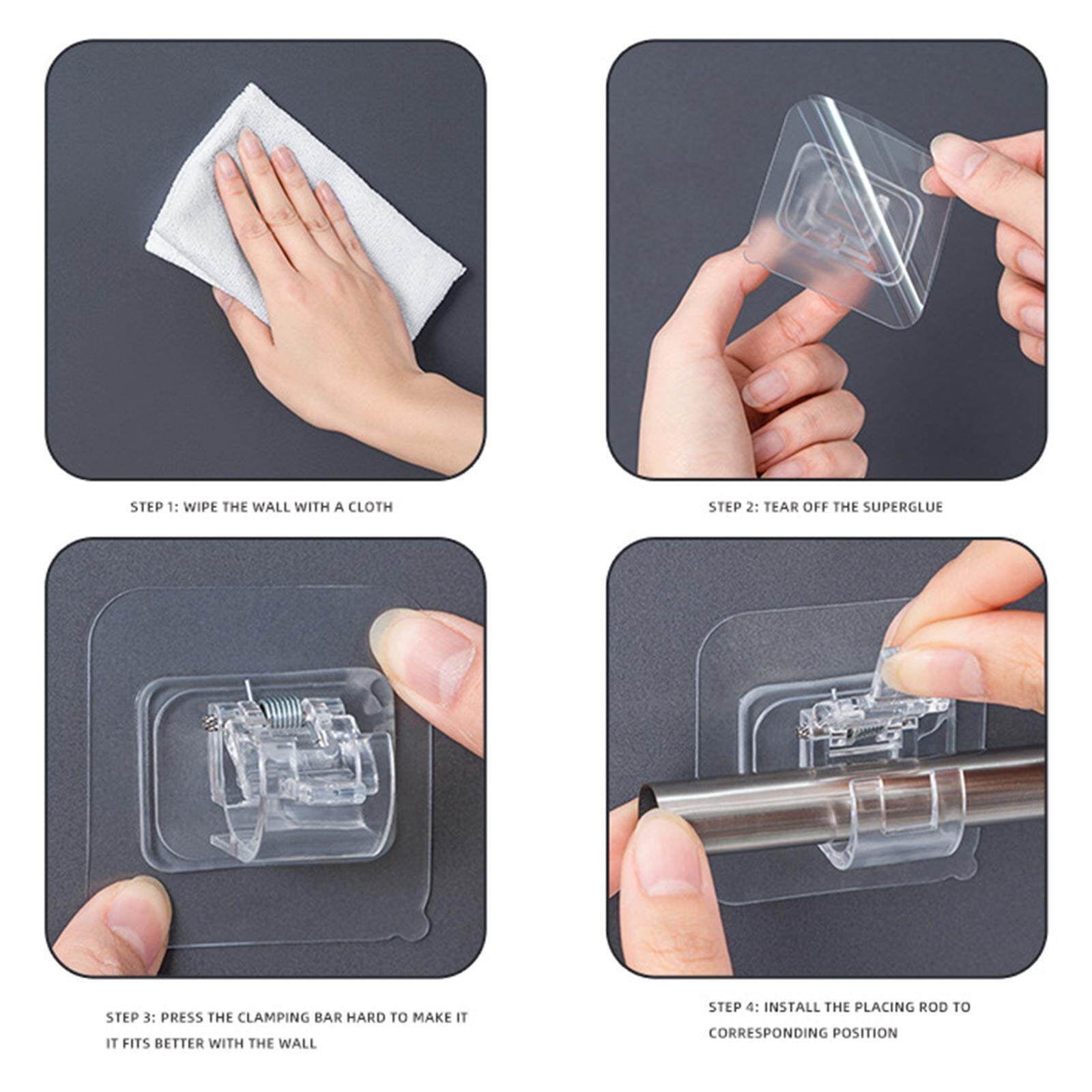 Click here for Enqiretly 8 Pcs Curtain Rod Brackets Holder Draper... prices