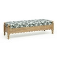 Pemberly Row Contemporary Accent Cream Leopard Jacquard Bench - Walmart.com