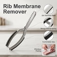 Rib Membrane Removal Tool - Heavy Duty Stainless Steel BBQ Prep Kit ...
