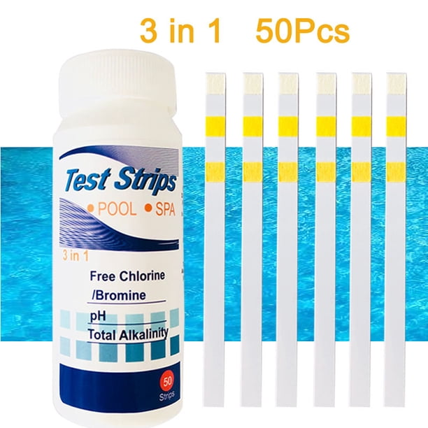 3 in 1 Swimming Pool Test Paper, pH Test Paper, Residual Chlorine Test ...
