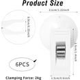 6 Pcs Shower Curtain Suction Cups,Shower Curtain Clips with Suction Cup ...