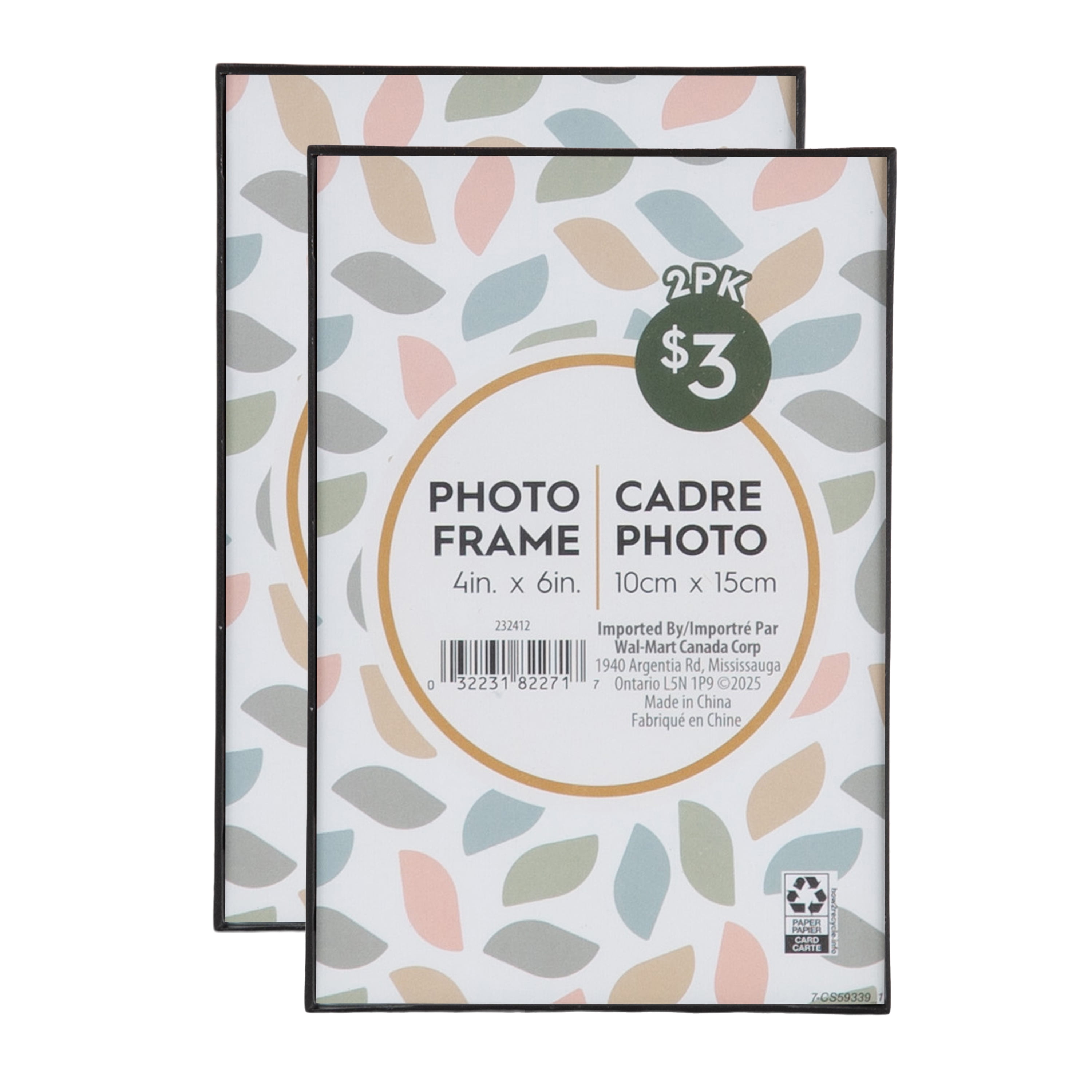 Slimline Black Tabletop Picture Frame Set, Set of 2 - Walmart.ca