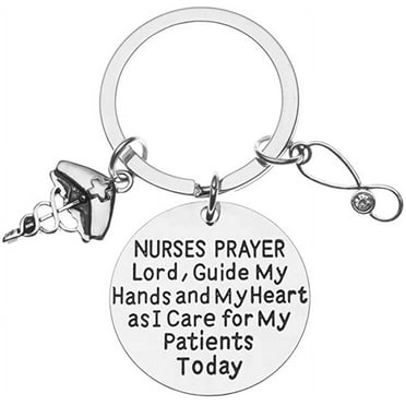 Silver Nurse Keychain Jewelry, Perfect Nurses Appreciation Gift for Nursing School Student ...