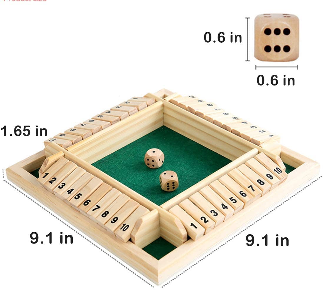 Buy Shut The Box Dice Game , Wooden Family Math Game, Christmas ...