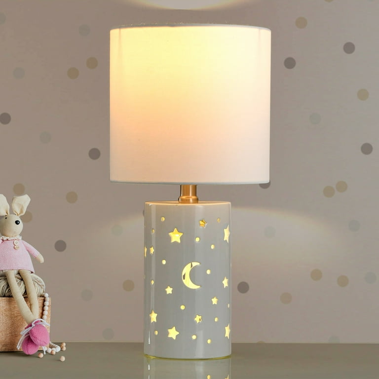 Your Zone Nightlight Table Lamp with White Shade, 8.5 Your Zone Nightlight Table Lamp with White Shade, 8.5