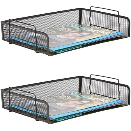 Mind Reader DSTACK2-BLK 2 Piece, Side Load, Stackable Letter Legal ...