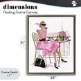 Stupell Industries Parisian Chic on Cafe Balcony Brown Framed Floater ...