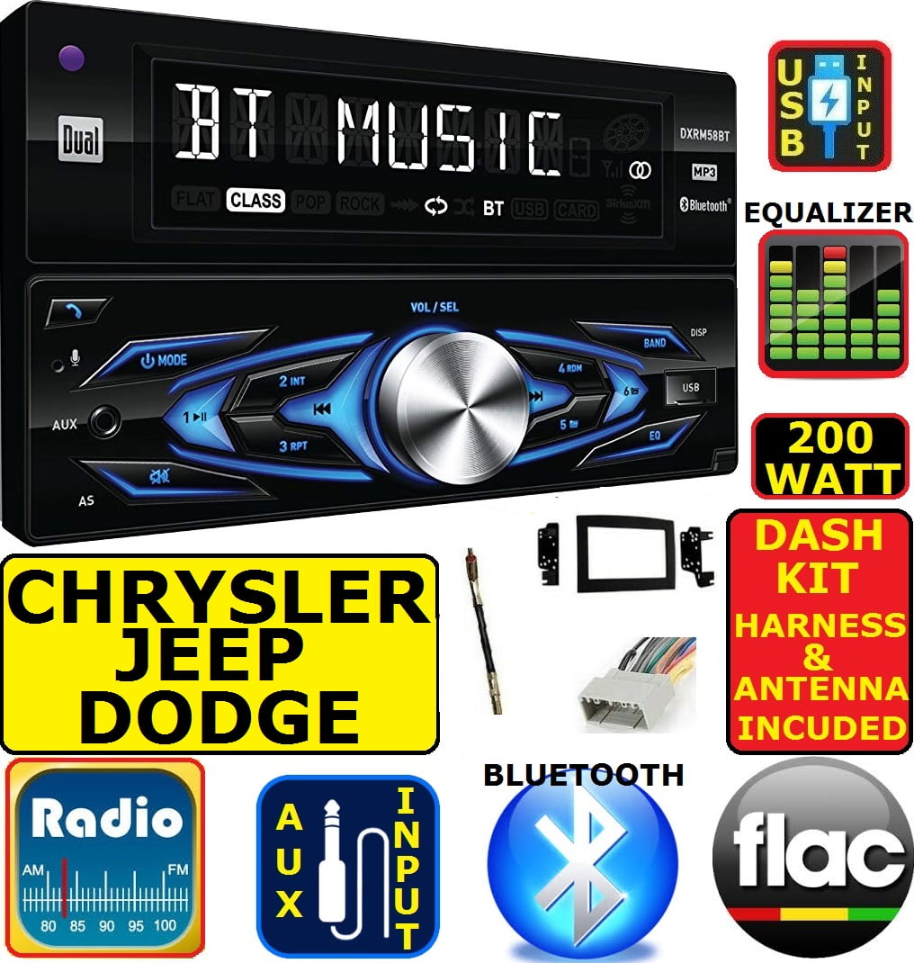 CHRYSLER JEEP DODGE BLUETOOTH USB AUX AM/FM CAR RADIO STEREO PACKAGE ...