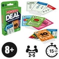 Monopoly Deal Travel Size Card Game for Family, Quick-Play for 2-5 ...