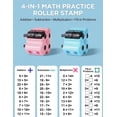 4 in 1 Math Stamp Roller, 4-in-1 Math Practice Roller Stamp Set with ...