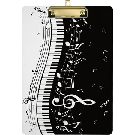 RYLABLUE Blackwhite Keyboard Notes Clipboard Hardboard Wood Nursing ...