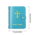 Catholic Holy Card Holder, 5.5x3.9Inch Faux Leather Closure Prayer Card ...