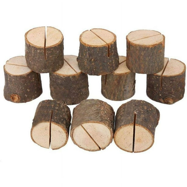 Business Card Holder 20 Pieces Wooden Place Card Holders Wedding Blunt ...