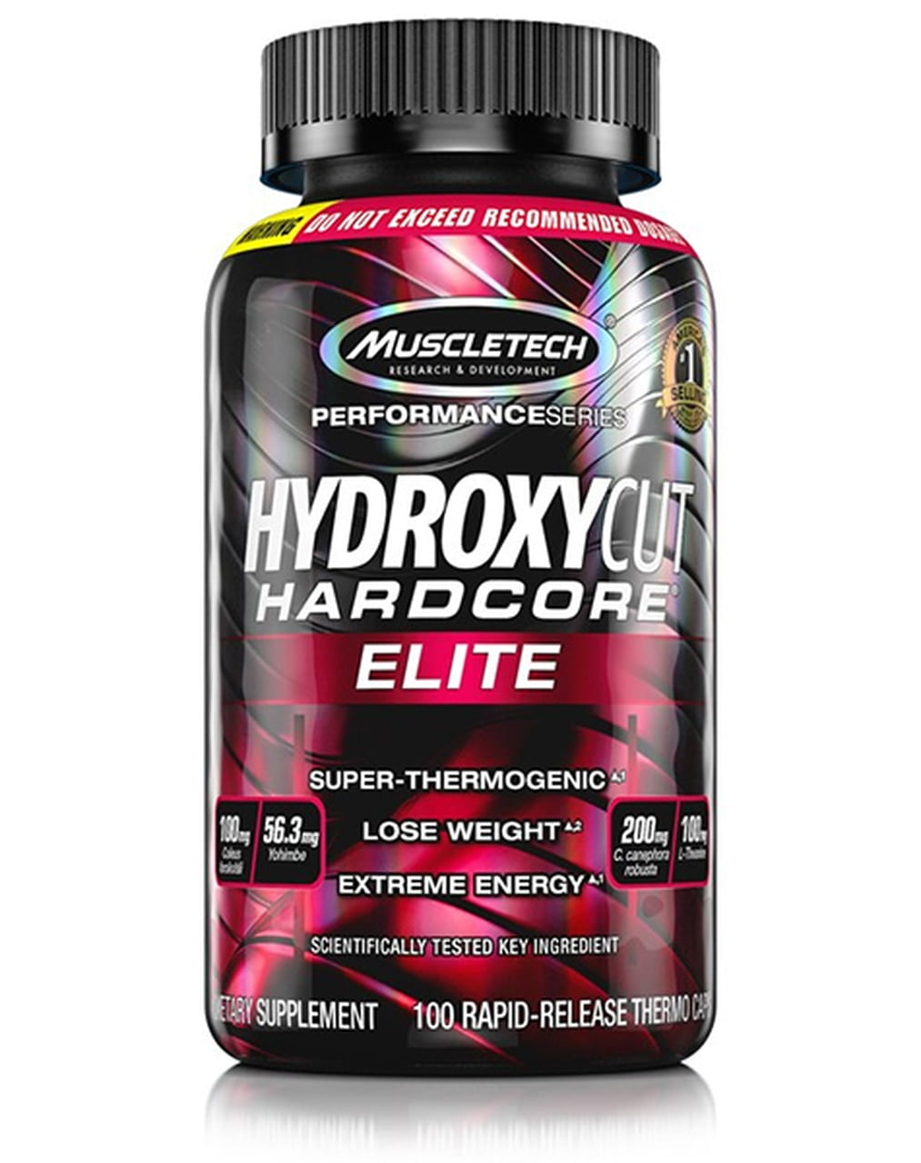Quemador de Grasa MUSCLETECH Hydroxycut Hardcore Elite 180 Cápsulas MUSCLETECH Quemador de Grasa ...