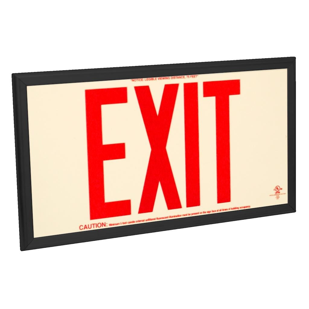 Fulham 002499 - FLPL75DRB Photoluminescent Exit Signs - Walmart.com