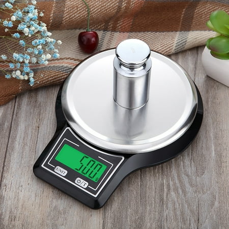 Electronic Digital Kitchen Scale Stainless Steel Weighing Pan Food ...