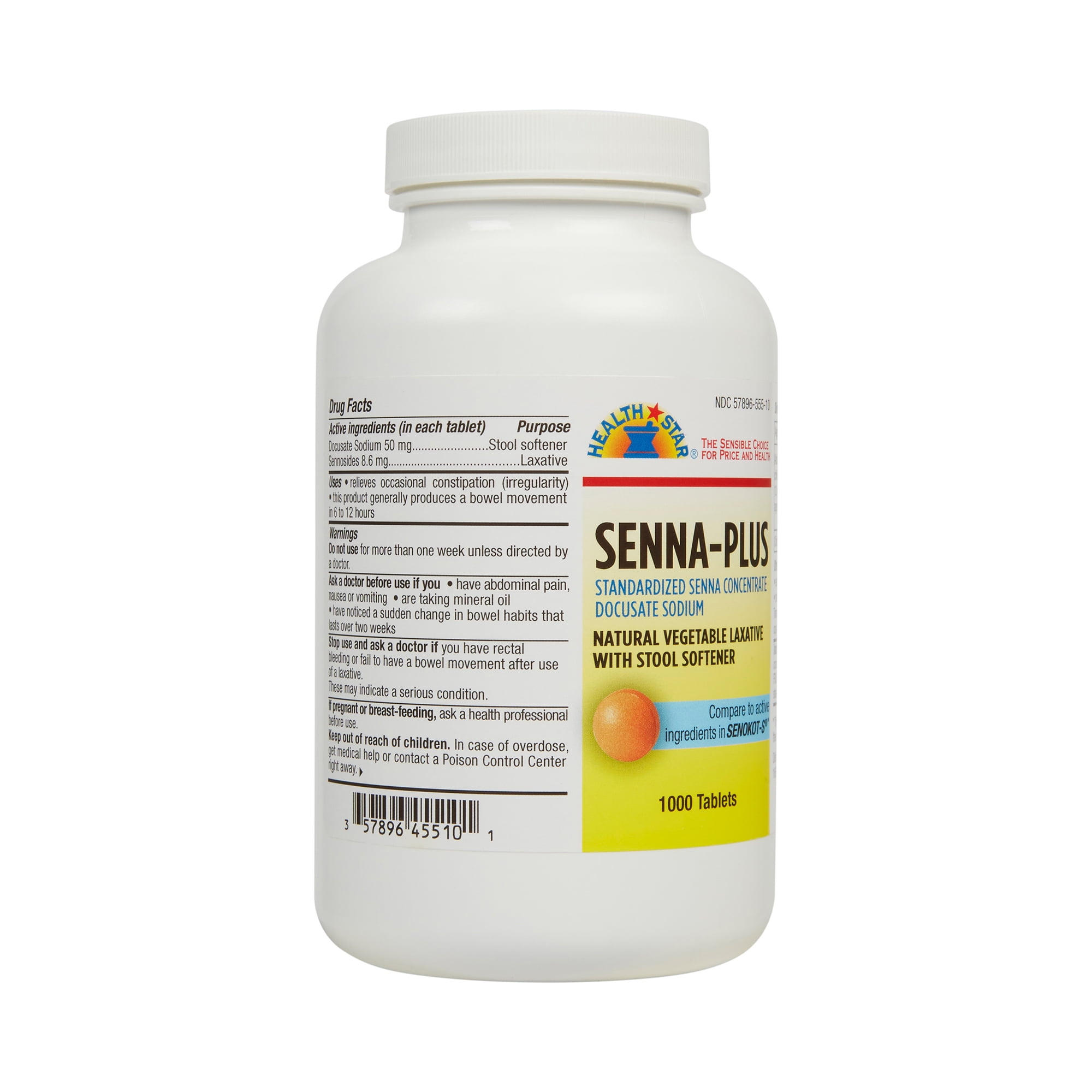 Buy Geri-Care Senna Plus Stool Softener Tablets, Natural Laxative for ...