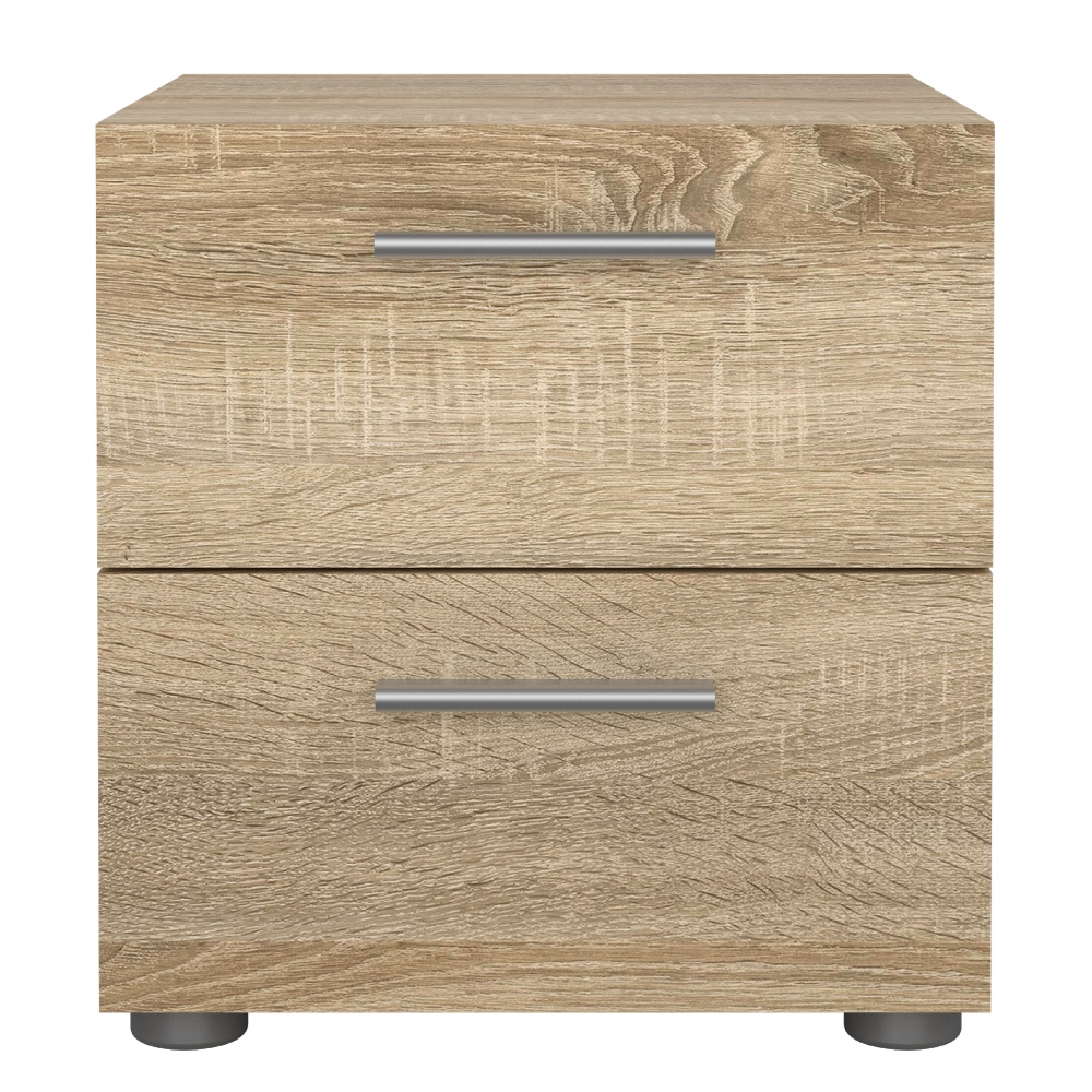 Buró Color Madera con 2 Cajones y Jaladeras Efecto Metal Hecho en ...