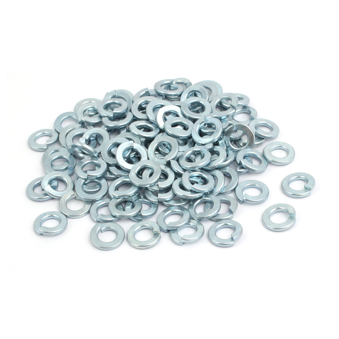 100pcs 1/4-inch Inner Dia Carbon Steel Split Lock Spring Washer Silver ...