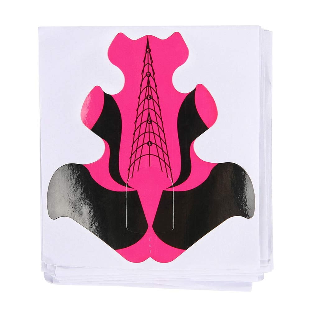 100pcs Nail Forms, Red Fish Nail Form Extension Sticker Nail Extension ...