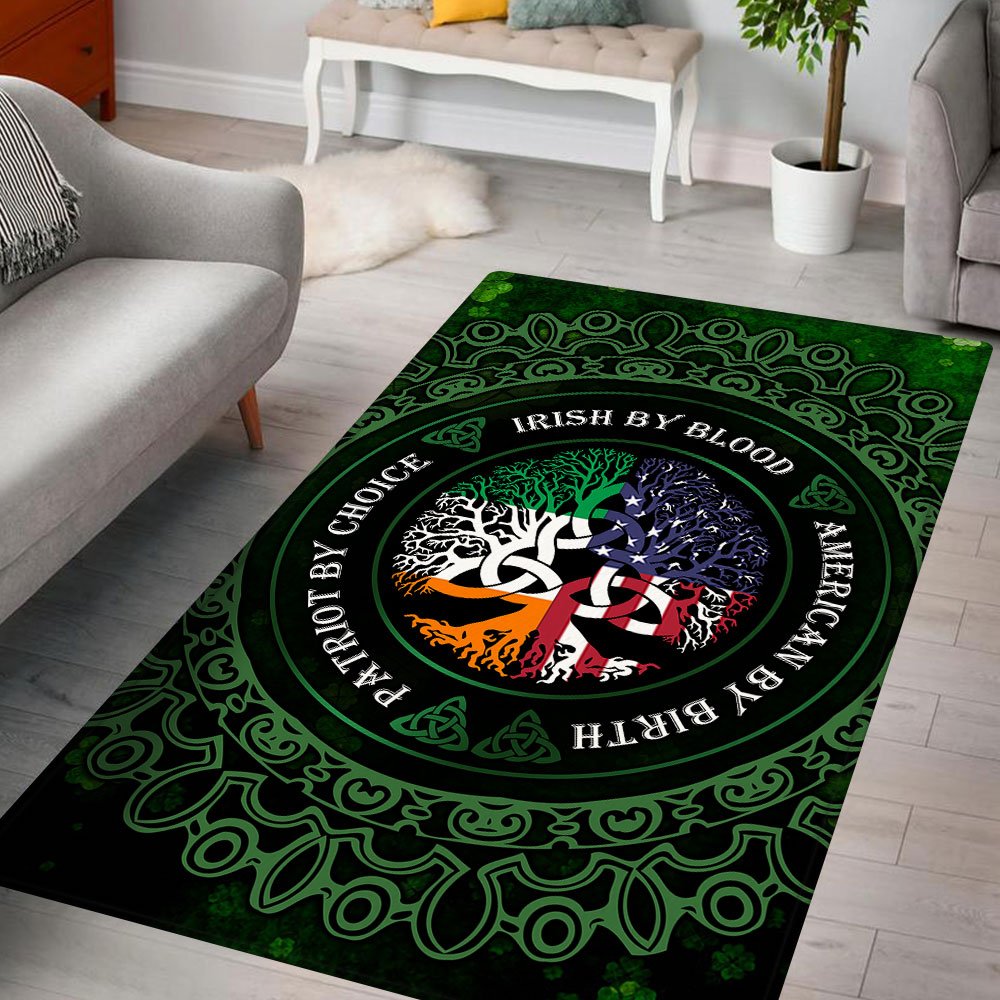 Rectangle Area Rug For Living Room, Bedroom, Irish Rug Irish By Blood ...
