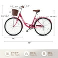 Viribus 24 inch City Cruiser Bicycle with Carbon Steel Frame Dual V ...