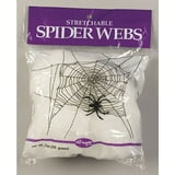 Spider Web Decoration, White PVC, Includes 4 Plastic Spiders, Halloween ...