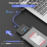 USB Hard Drive Adapter, 5Gbps SATA to USB Adapter for 2.5"/3.5" HDD/SSD ...