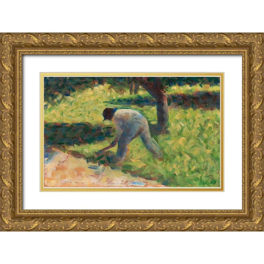 Seurat, Georges 14x10 Gold Ornate Wood Framed with Double Matting ...