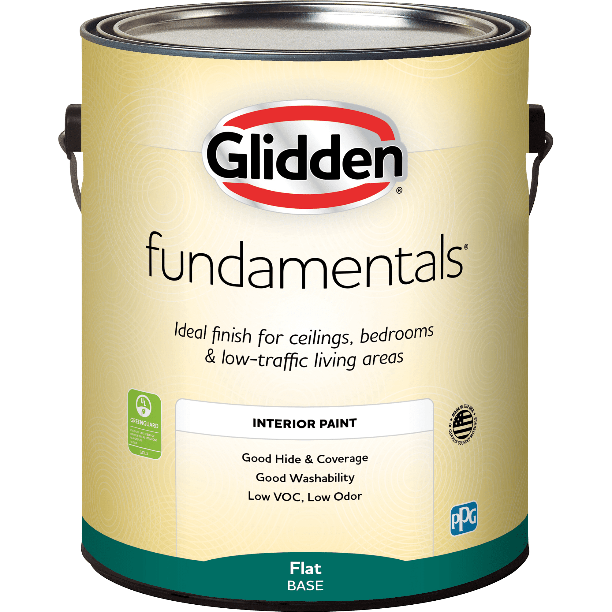 Glidden Fundamentals Interior Paint Commercial White White Flat 1 Gallon
