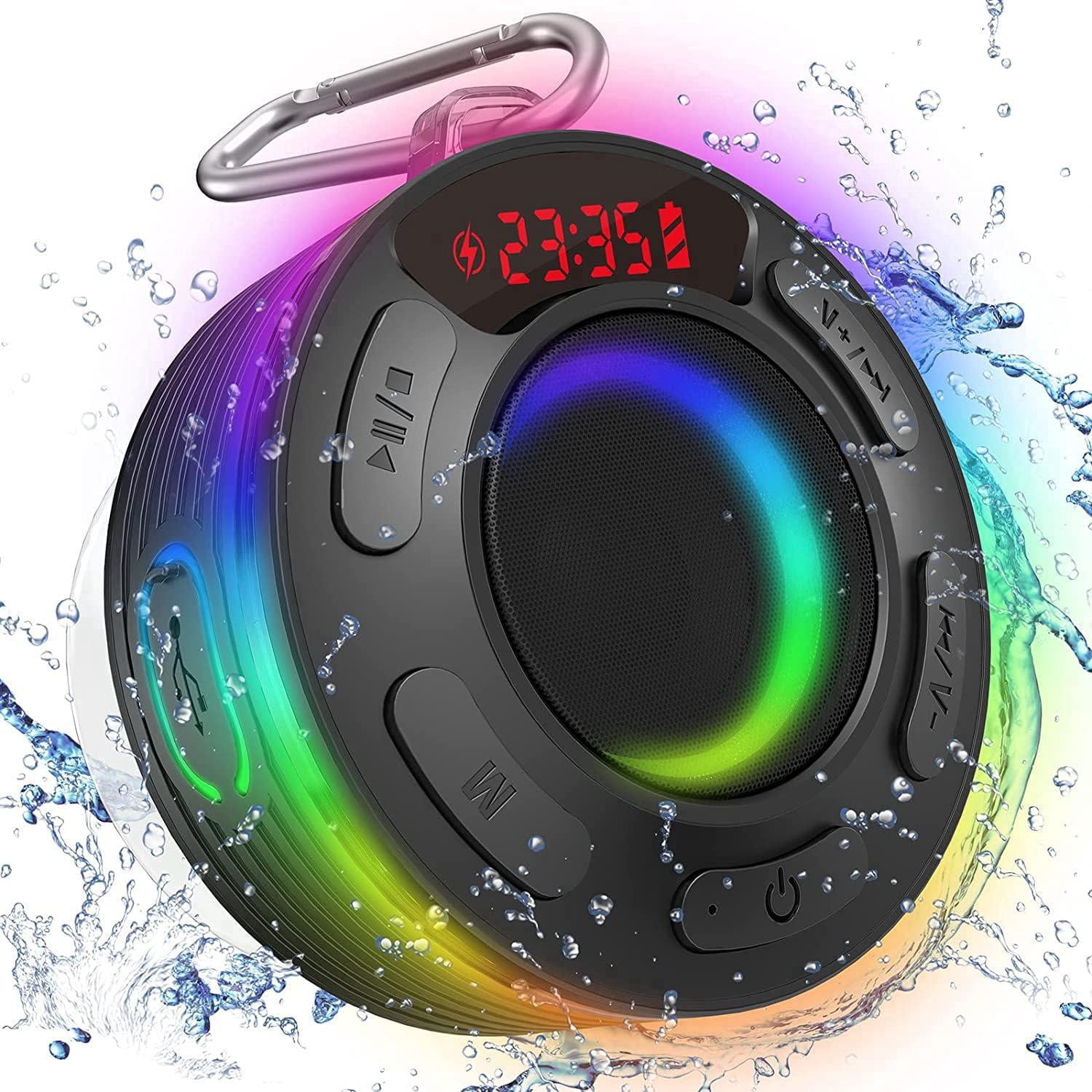 Portable Bluetooth Shower Speaker, Mini Portable Bluetooth 5.1 Speaker ...