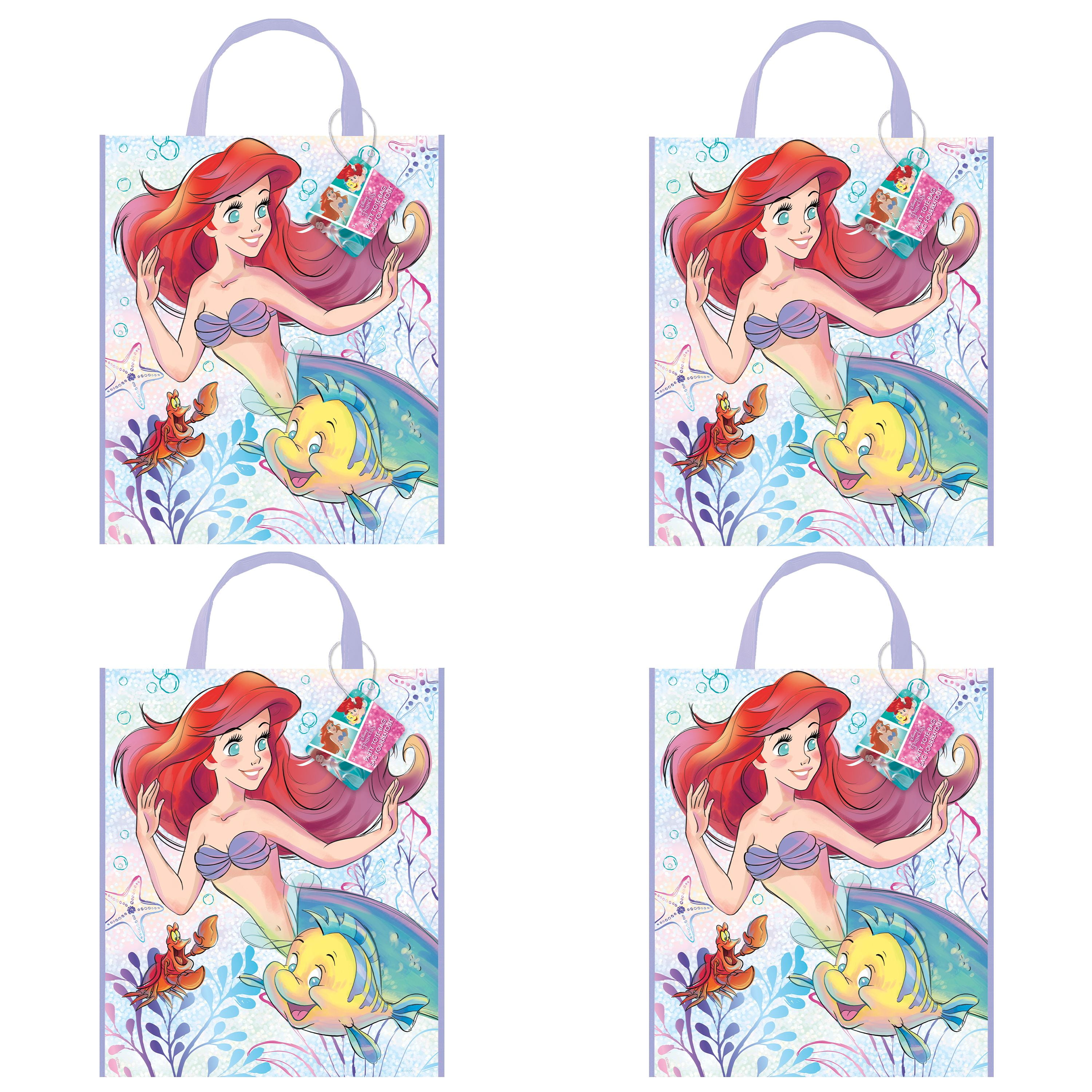 Unique Industries Ariel Birthday Party Bags, 4 Count - Walmart.com