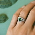2Ct Marquise Cut Simulated Green Emerald Halo Band Ring 14K White Gold ...