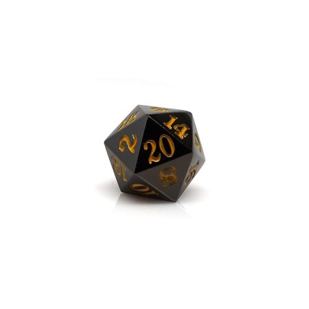 Metal D20 Single Dice - Gun Metal Design - Solid Metal Construction ...