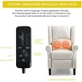 Wingback Heated Vibrating Accent Sofa Vintage Upholstered Massage ...