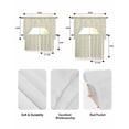 Beige Kitchen Curtains Swag Valance and Tier Curtains Set 36 Inch ...