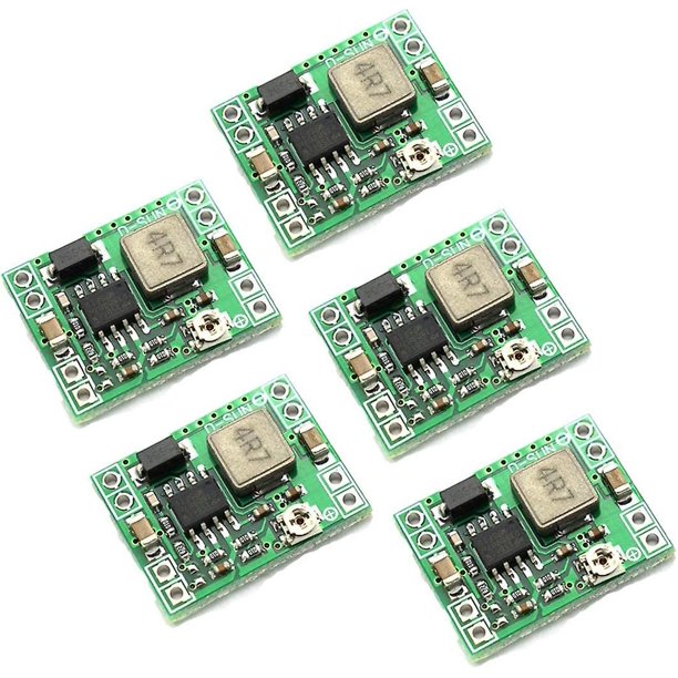 5 Pcs MP1584EN Ultra Small DC-DC 3A Power Adjustable Step-Down Buck Converter Module 24V To 12V ...
