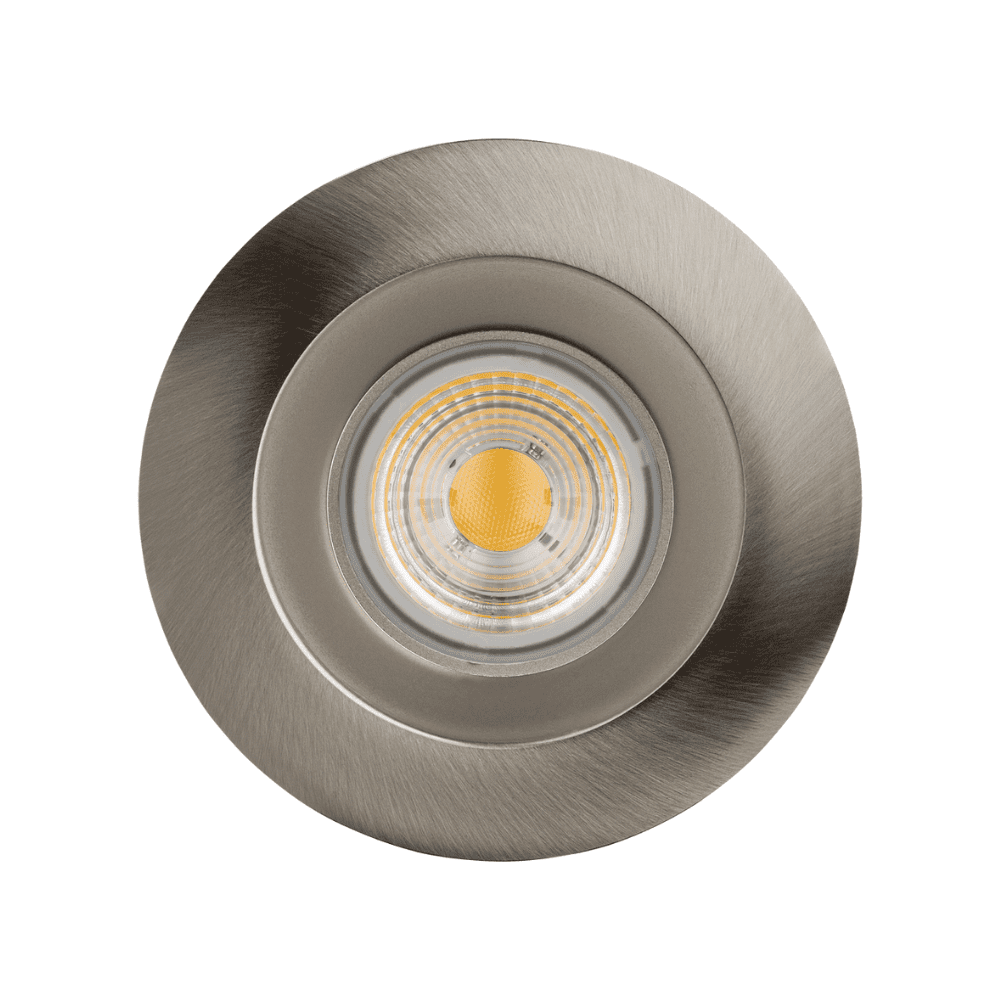 Perlglow 4 inch Round Brushed Nickel Downlight Luminaire, LED Recessed ...