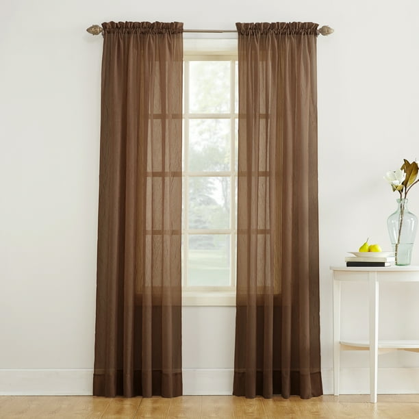 No. 918 Jillian Crushed Voile Sheer Rod Pocket Curtain Panel - Walmart ... No. 918 Jillian Crushed Voile Sheer Rod Pocket Curtain Panel - Walmart ...