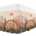 Abstracts Cacti Bed Skirt Bed Skirts King Size 18 Inch Drop, Sunset ...