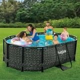 "Funsicle Oasis Above Ground Pool, 9'10"" x 6'7"" Oval, Dark ...
