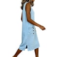 LNWUY Womens Summer Dress Sleeveless Button Pocket Loose Fit Swing ...