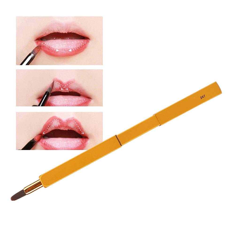 Pincel para labios ANGGREK cosmético portátil retráctil para cabello ...