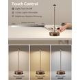 Cordless Table Lamps Rechargeable, 6000mAh Operated LED Desk Lamp ...