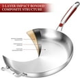 Inqibee, Frying Pan with Lid, 13 inch, Tri-Ply Stainless Steel ...